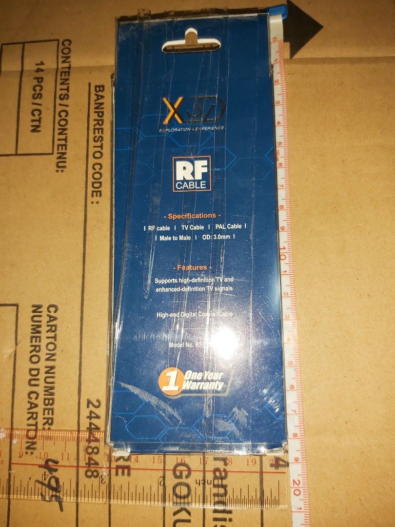 X3D RF Cable RFC-S115 Tv PAL Cable for EDtv HDtv 1.5 metre Exploration ...