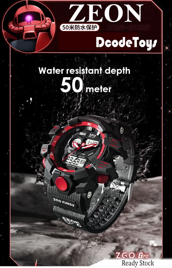 Zaku Original Genuine ZGO gundam Sports Watch Unisex Collection student ...