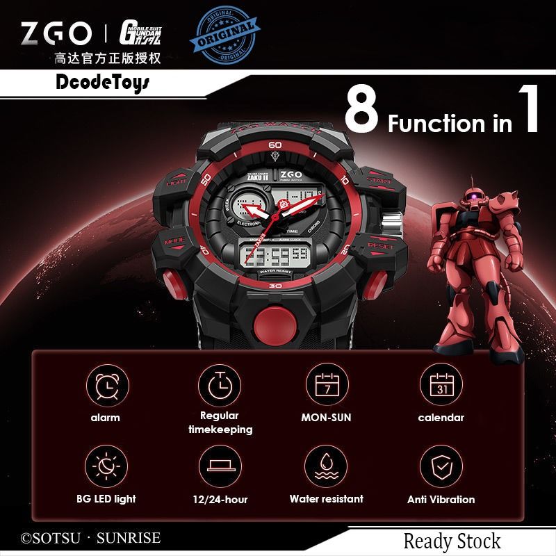 Zaku Original Genuine ZGO gundam Sports Watch Unisex Collection student ...