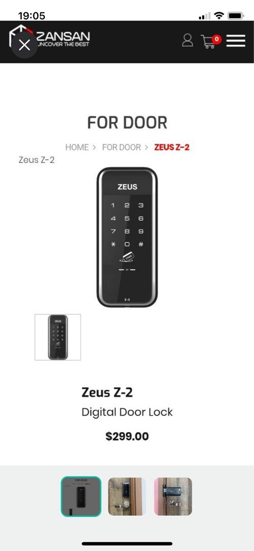 Zeus Z-2 digital lock, Furniture & Home Living, Security & Locks, Locks ...
