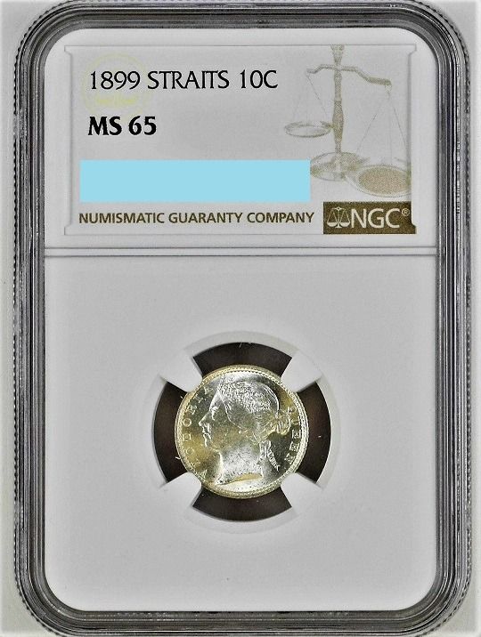 (Consignment) [Legacy Collectibles] 1899 Straits Settlements Queen Victoria 10 Cents with NGC MS ...