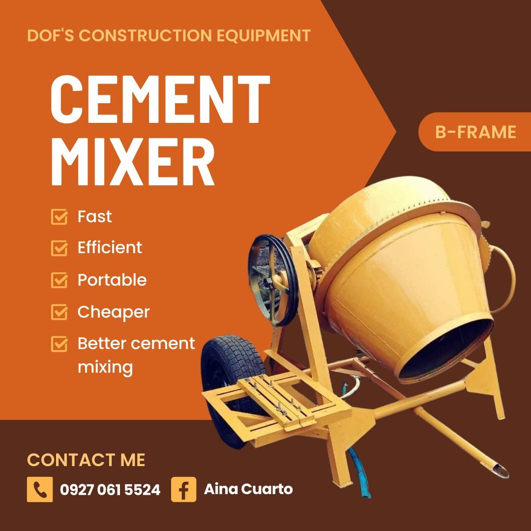 1 bagger cement mixer, Commercial & Industrial, Construction & Building ...