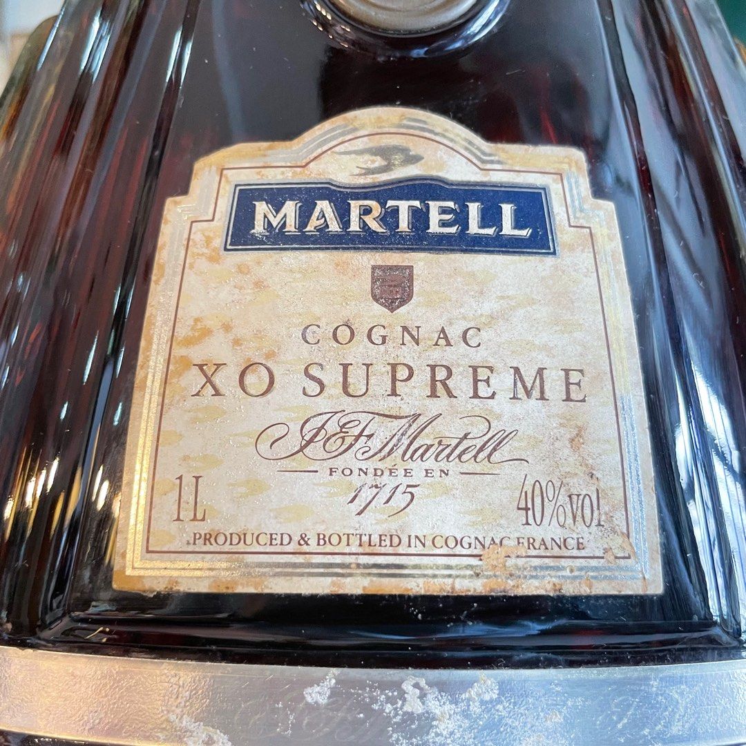 1L Martell XO Supreme Cognac no box blue vintage 1000ml, Food & Drinks, Beverages on Carousell