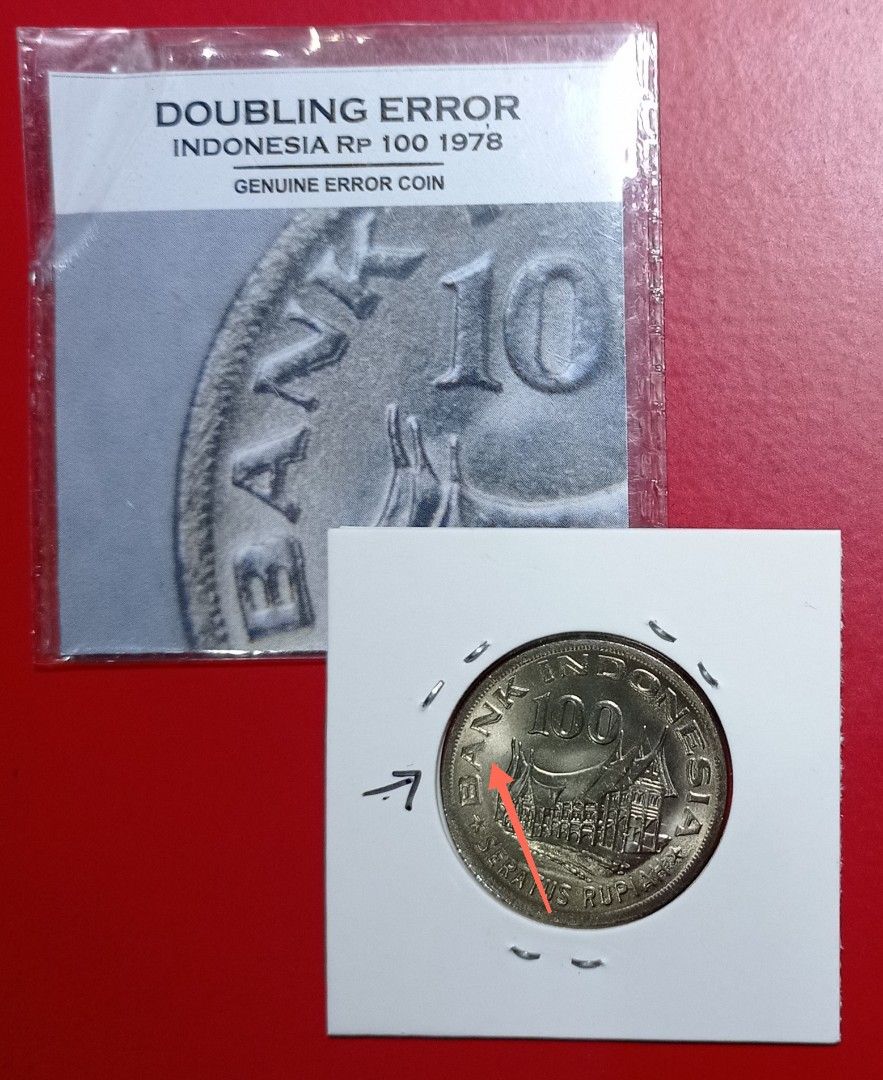 1pc Indonesia 100Rupiah 1978 Double Die Error Coin #78, Hobbies & Toys ...