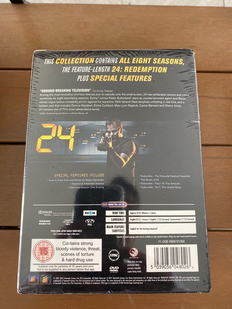 24 DVDs Season 1 to 8 (Code 2), Hobbies & Toys, Music & Media, CDs & DVDs on Carousell