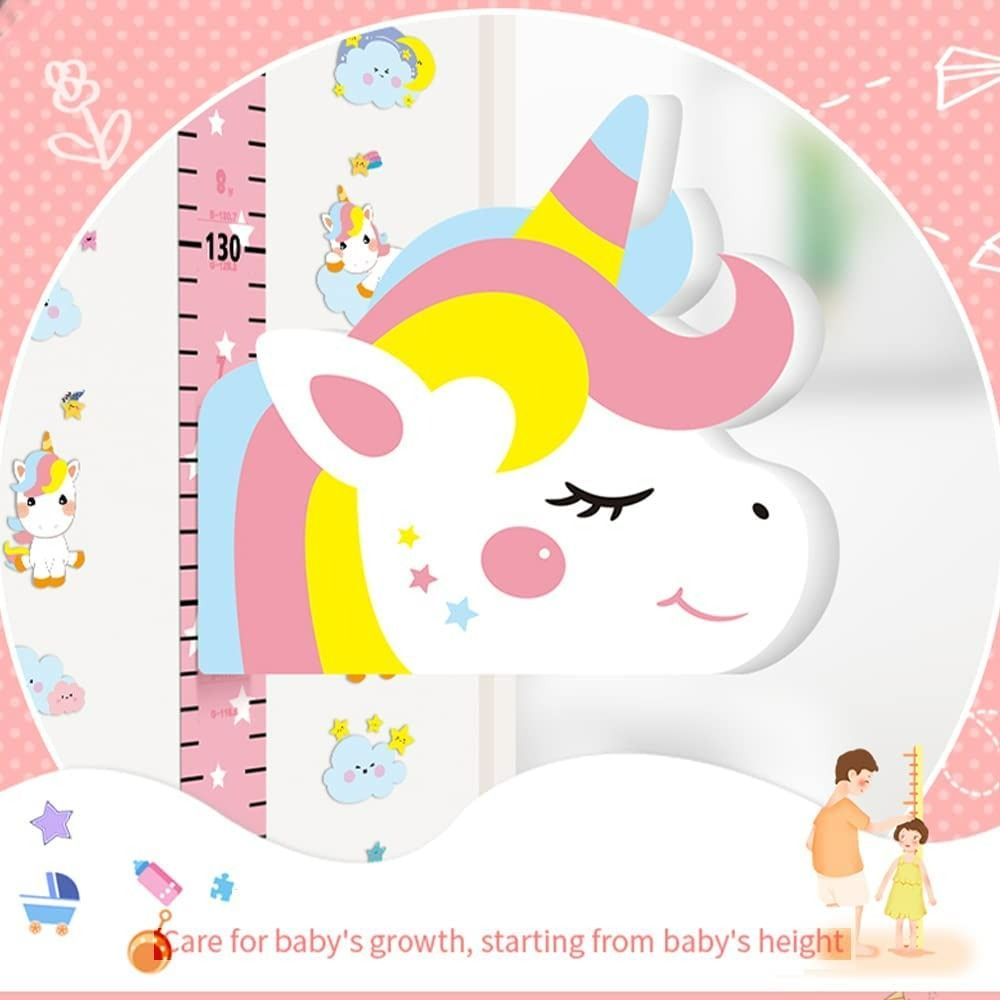 2805) Height Chart for Kids 3D-Unicorn Kids Measuring Chart for Wall ...
