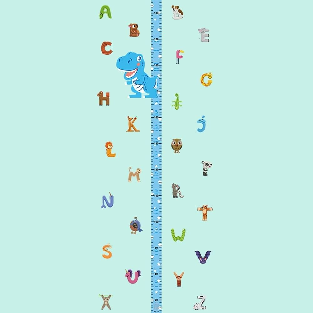 2813) Dinosaur Height Growth Chart for Kids Removable Adjustable ...
