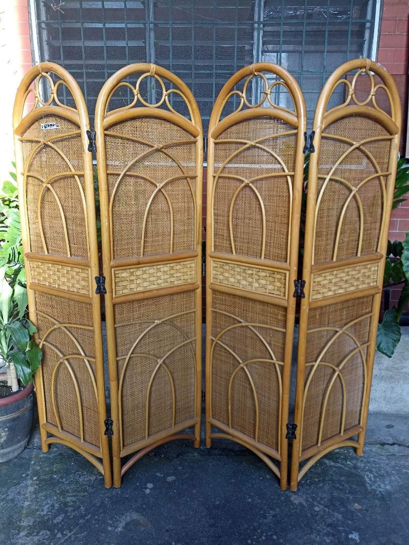 4PANNEL RATTAN DIVIDER (JAPAN SURPLUS), Furniture & Home Living ...