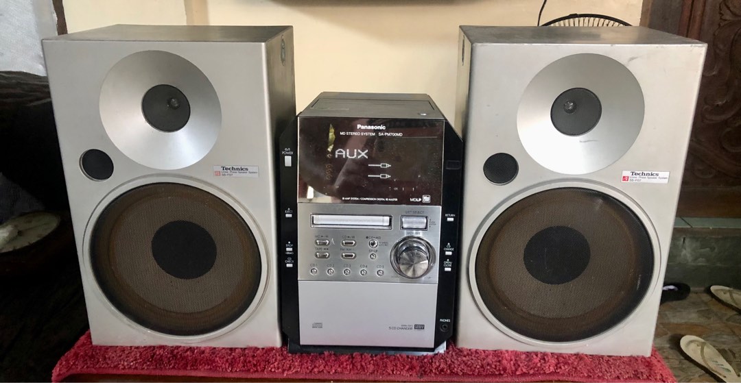 5 Disc Panasonic Mini Component with FREE Technics Speakers, Audio ...