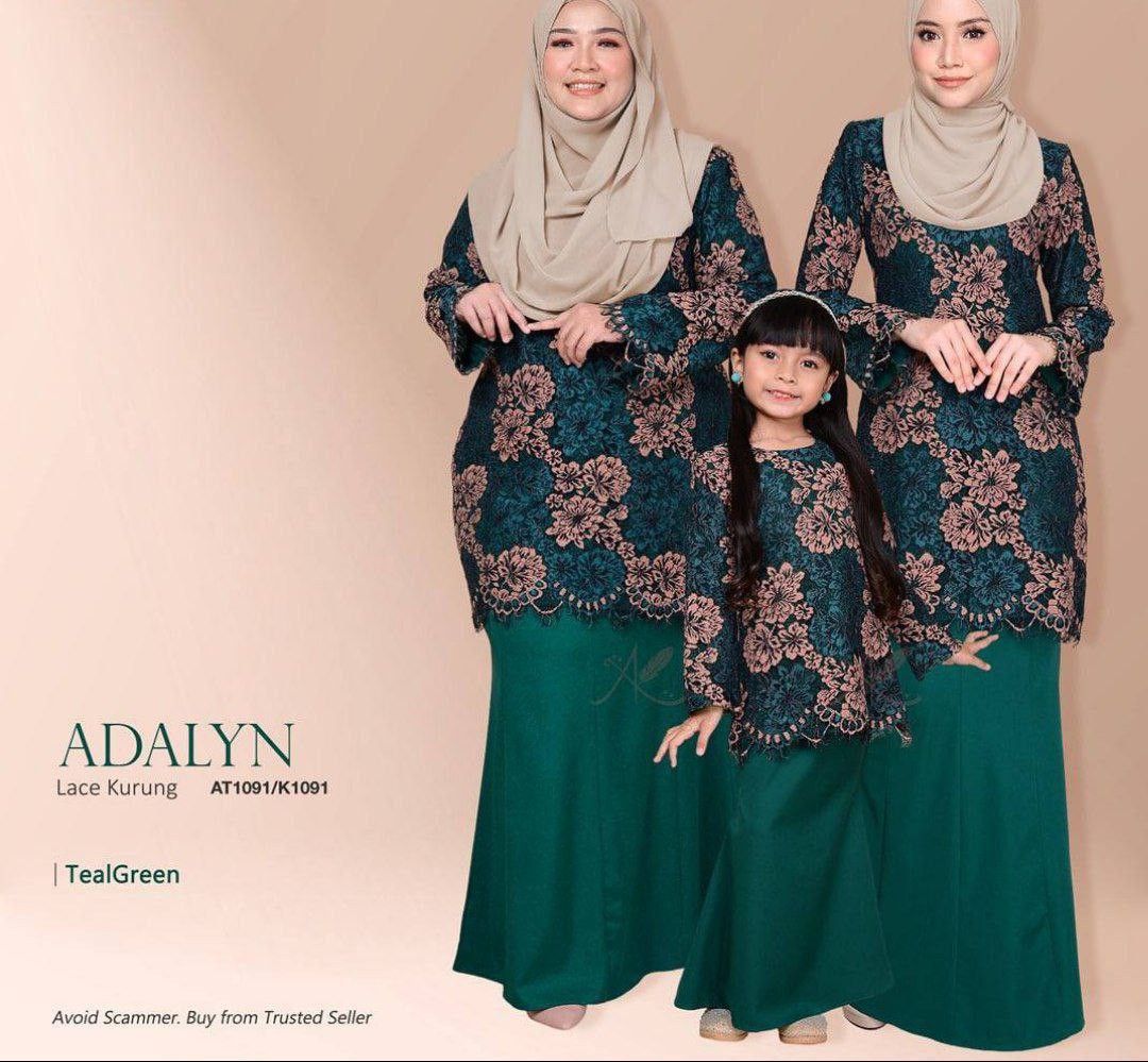 ADALYN LACE KURUNG (RAYA 2023 Collection), Women's Fashion, Muslimah ...