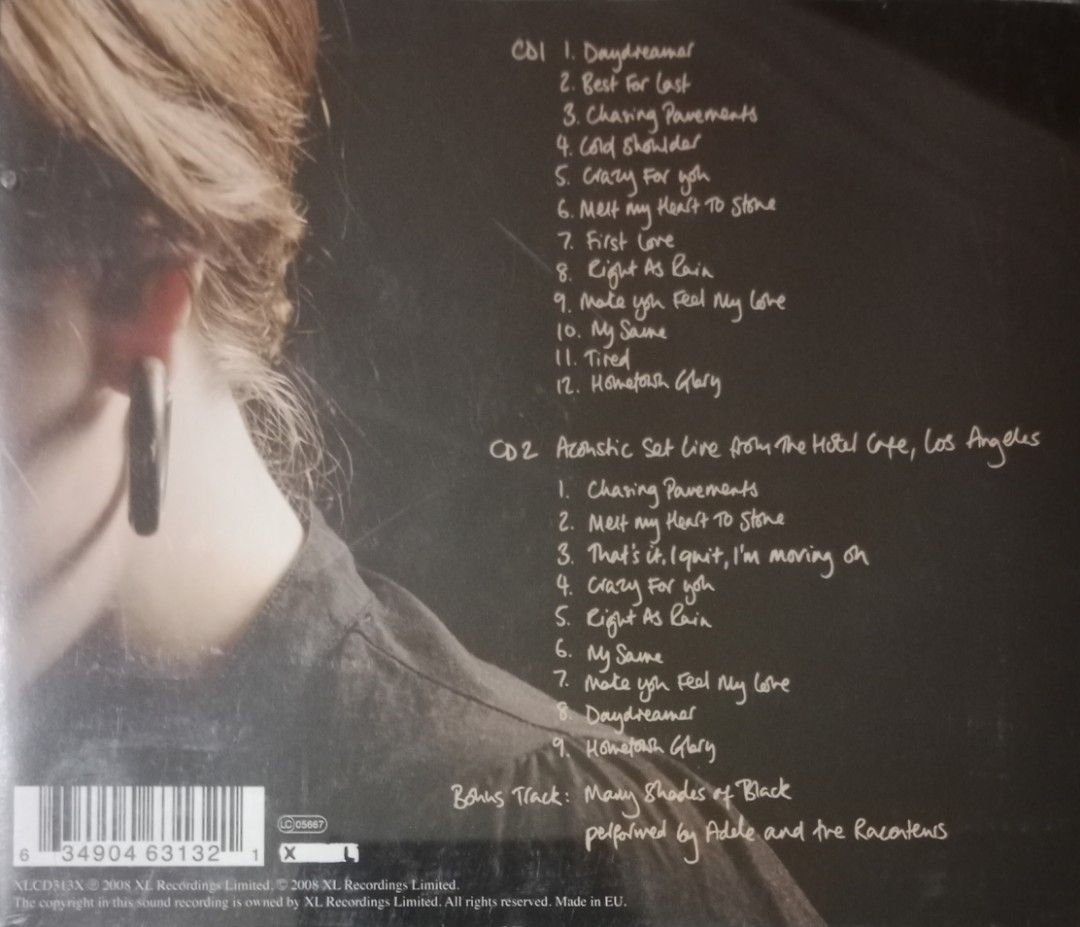 adele 19 back cover