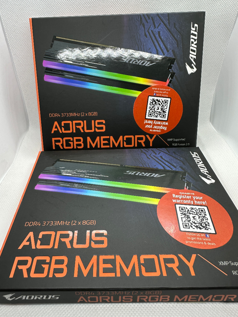 AORUS RGB Memory DDR4 16GB (2x8GB) 3733MT/s, Computers & Tech, Parts ...