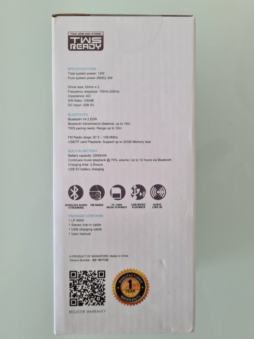 Audiobox LP-6000 Wireless Speaker, Audio, Soundbars, Speakers & Amplifiers on Carousell