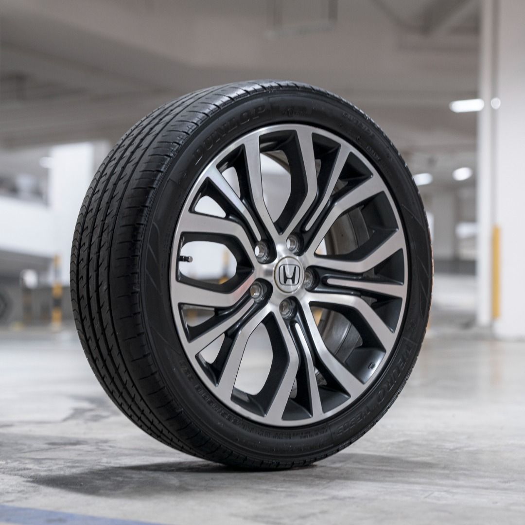 Authentic Enkei 18" inch rims with Dunlop tyres, Car Accessories, Tyres & Rims on Carousell