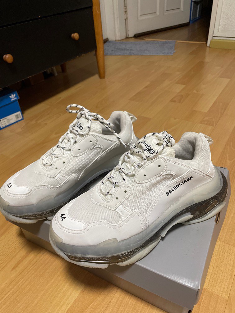 Balenciaga Triple S White Black Clear Sole, Luxury, Sneakers & Footwear ...