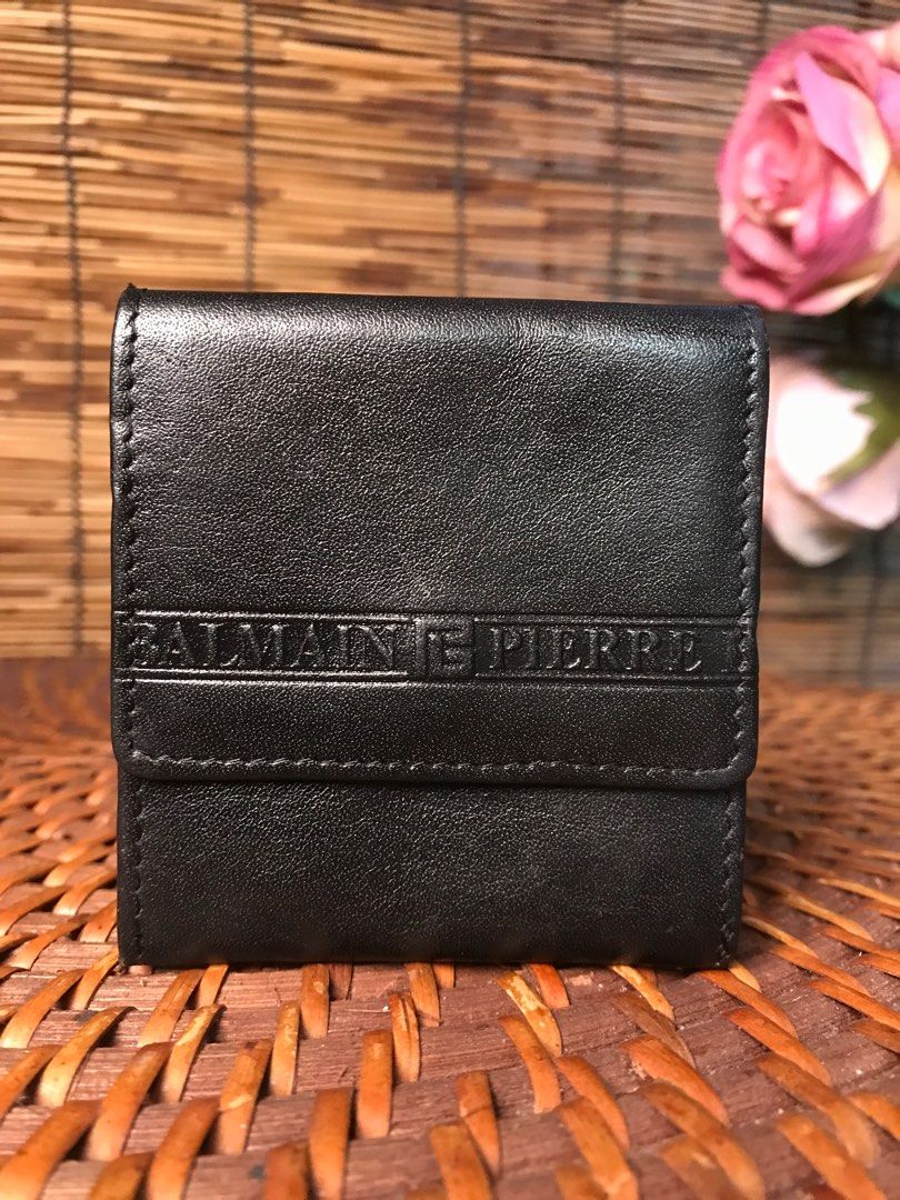 BALMAIN Pierre Genuine leather coin purse wallet, Luxury, Bags ...