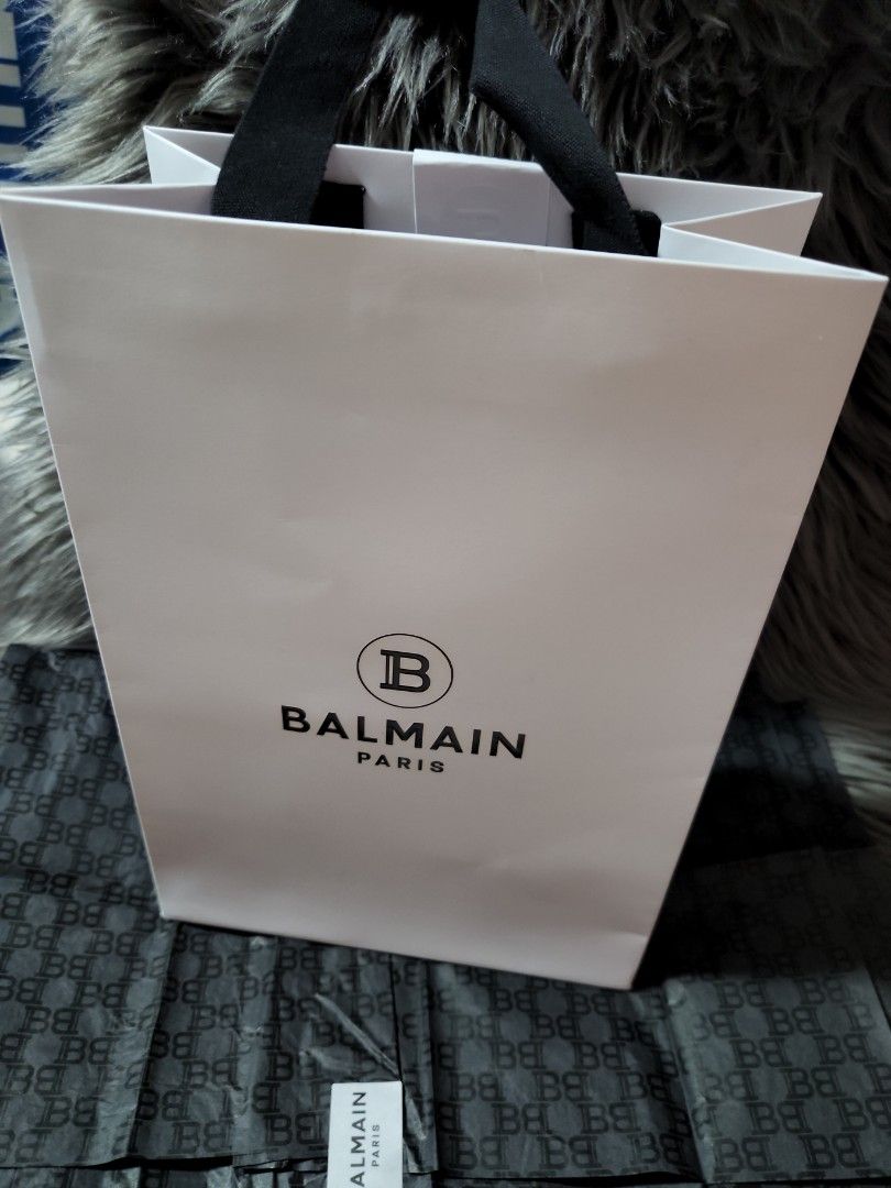 Balmain Paper Bag (Authentic), Luxury, Bags & Wallets on Carousell