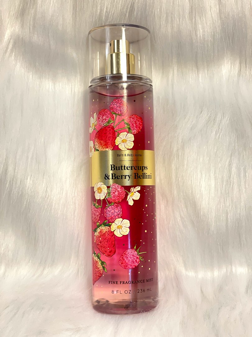 BBW Fine Fragrance Mist Buttercups & Berry Bellini, Beauty & Personal ...