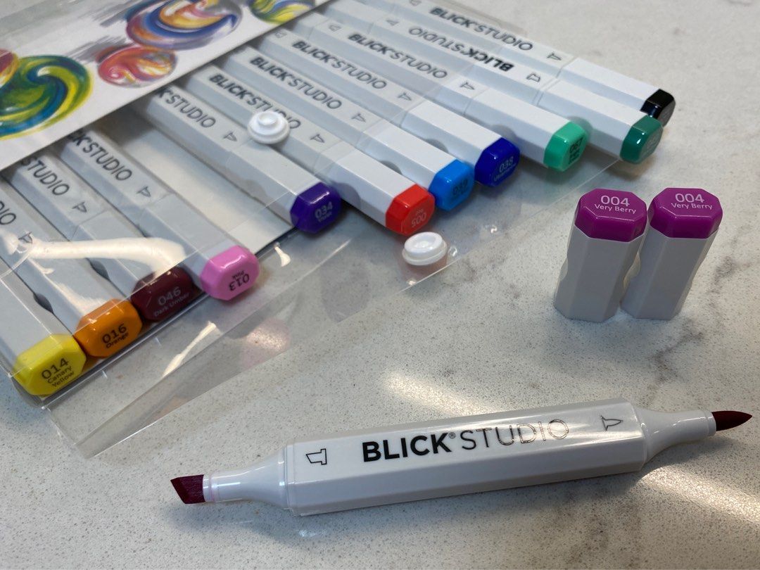 Blick Studio Markers Set of 12 double ended alcohol based markers ...