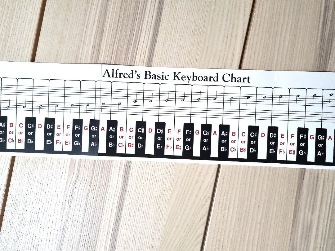 [BN] Alfred's Basic Keyboard Chart (Paper), Hobbies & Toys, Books ...