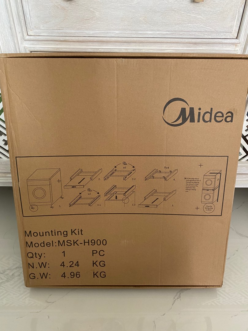 (BNIB) Midea washer /dryer mounting kit, TV & Home Appliances, Washing ...