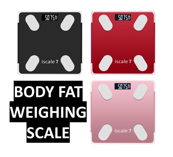 Body Fat Scale Smart Backlit Display Scale Water Muscle Mass BMI Body ...
