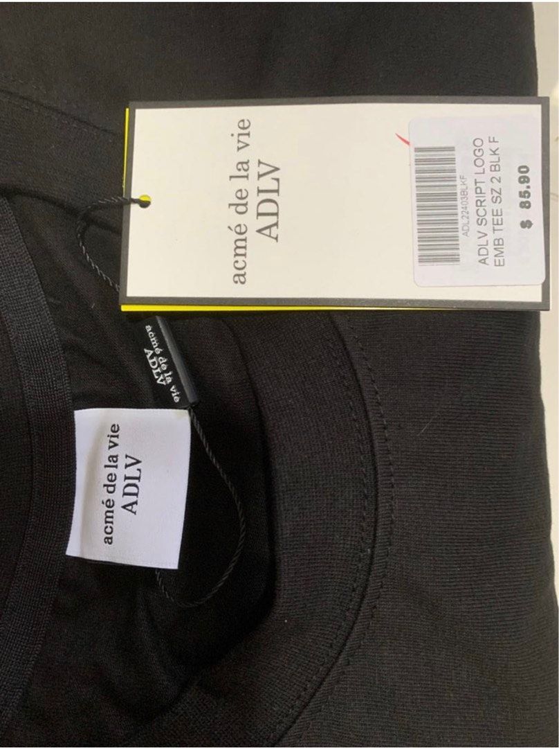 [BRAND NEW] ADLV - ADLV EMBROIDERED SCRIPT FONT LOGO T-SHIRT with tag ...