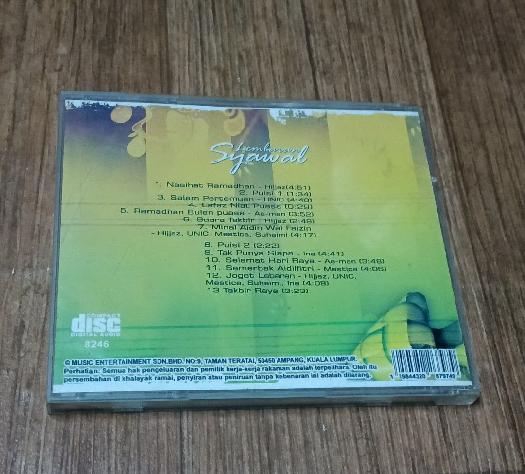 CD Lembaran Syawal.. @Music ENTERTAINMENT sdn bhd.., Hobbies & Toys ...
