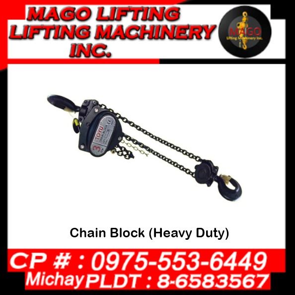 Chain Block Heavy Duty 5Tons x 3Meters, Commercial & Industrial ...