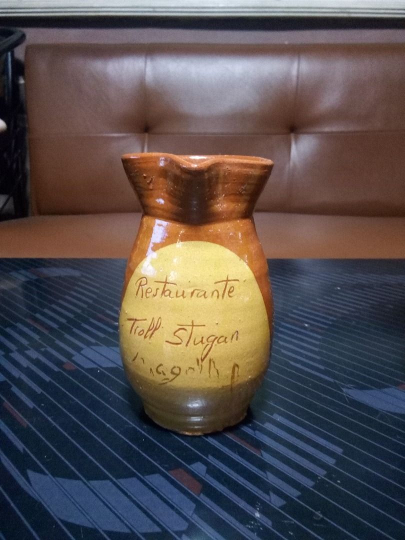 Collectible Ceramic Pitcher Pottery (Meson De La Tortilla Madrid ...