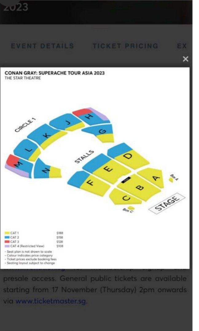 Conan gray concert ticket, Tickets & Vouchers, Event Tickets on Carousell