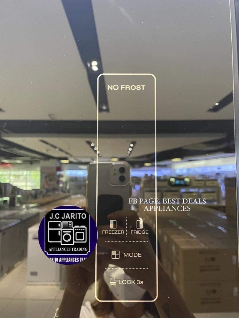 CONDURA REF BLACK GLASS SIDE BY SIDE, TV & Home Appliances, Kitchen ...