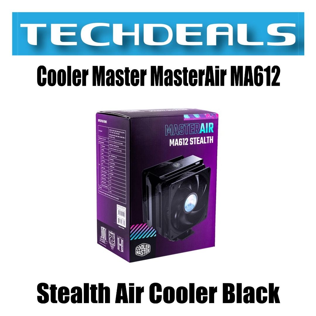 Cooler Master MasterAir MA612 Stealth Air Cooler Black, Computers & Tech, Parts & Accessories ...