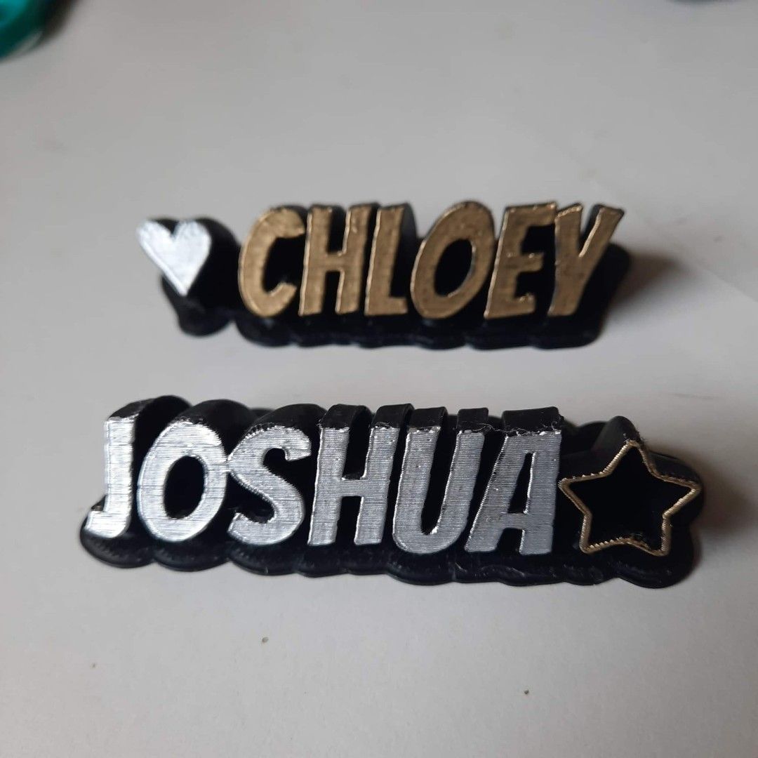Custom 3D printed name plates gifts personalised Christmas present ...