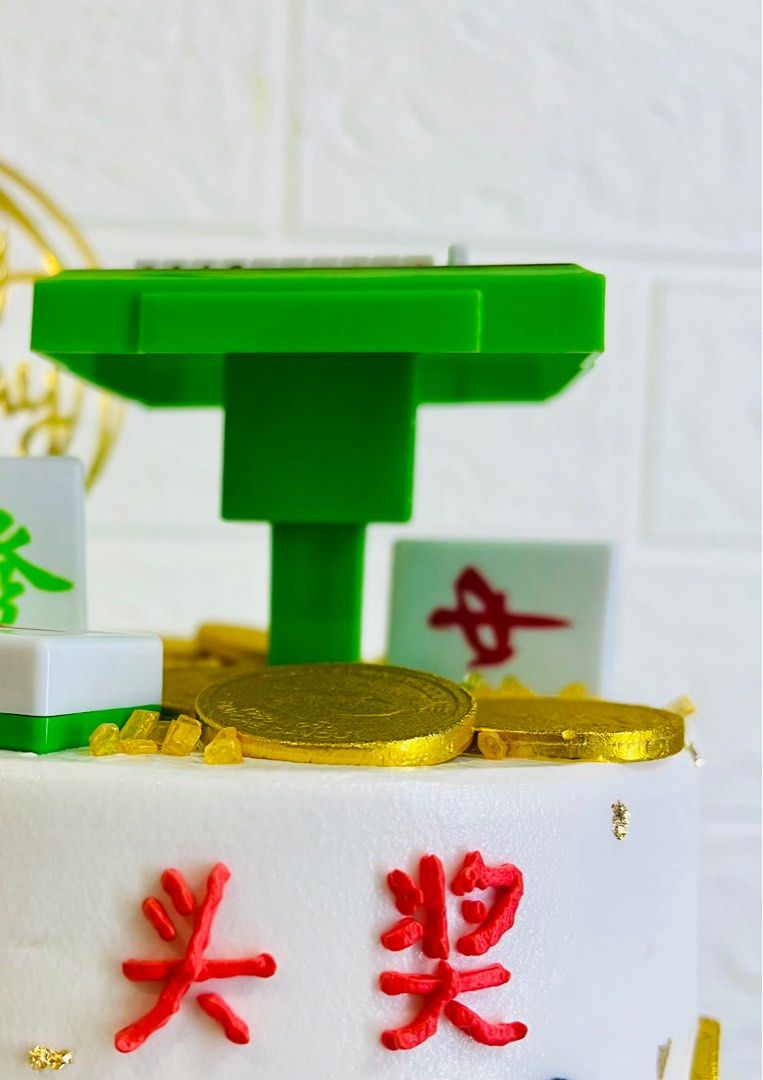 Customised Huat Mahjong cake, Food & Drinks, Homemade Bakes on Carousell