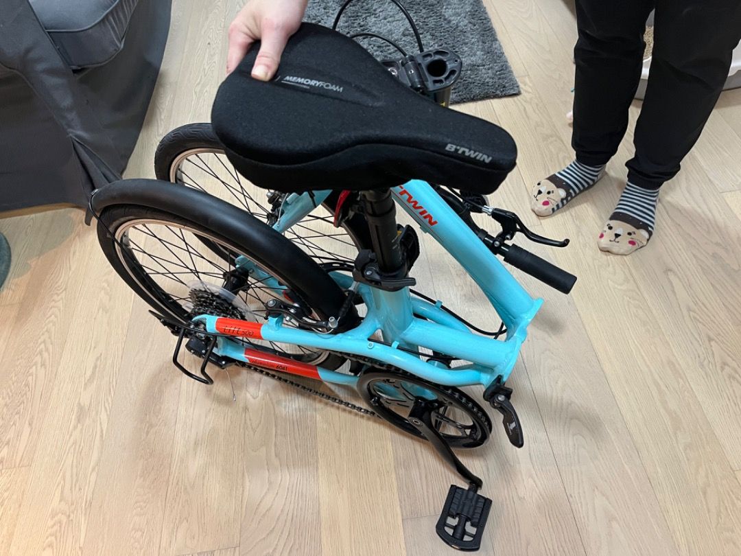 Decathlon Tilt 500 Lightblue Folding Bike X2, 運動產品, 單車及配件, 單車 - Carousell