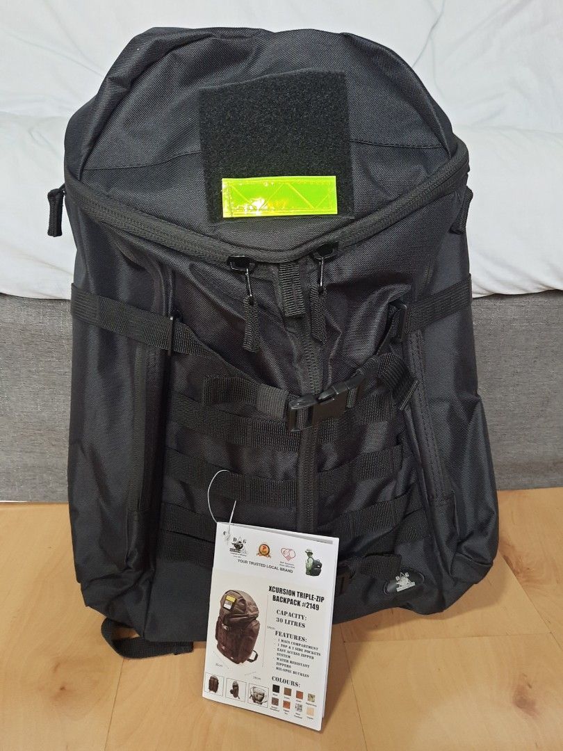 DG Soldier Xcursion Triple-Zip Backpack (30L), Men's Fashion, Bags ...