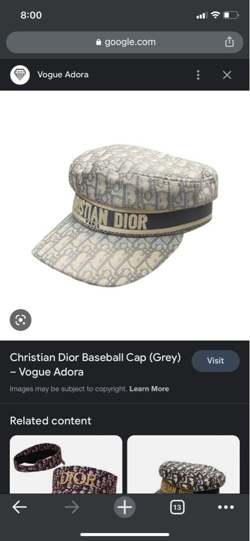 Dior cap, Luxury, Accessories on Carousell