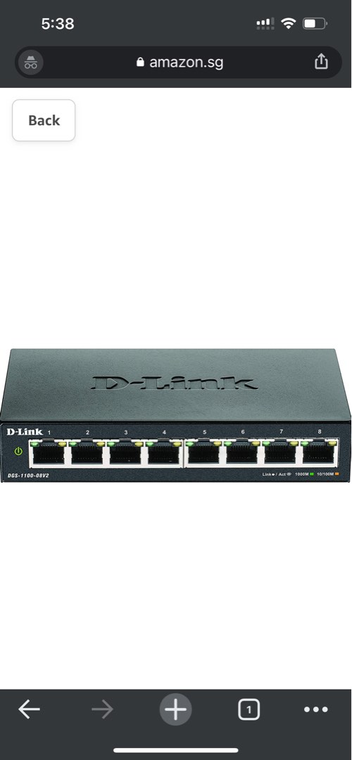 Dlink 8 port switch managed DGS 1100 08v2, Computers & Tech, Parts ...