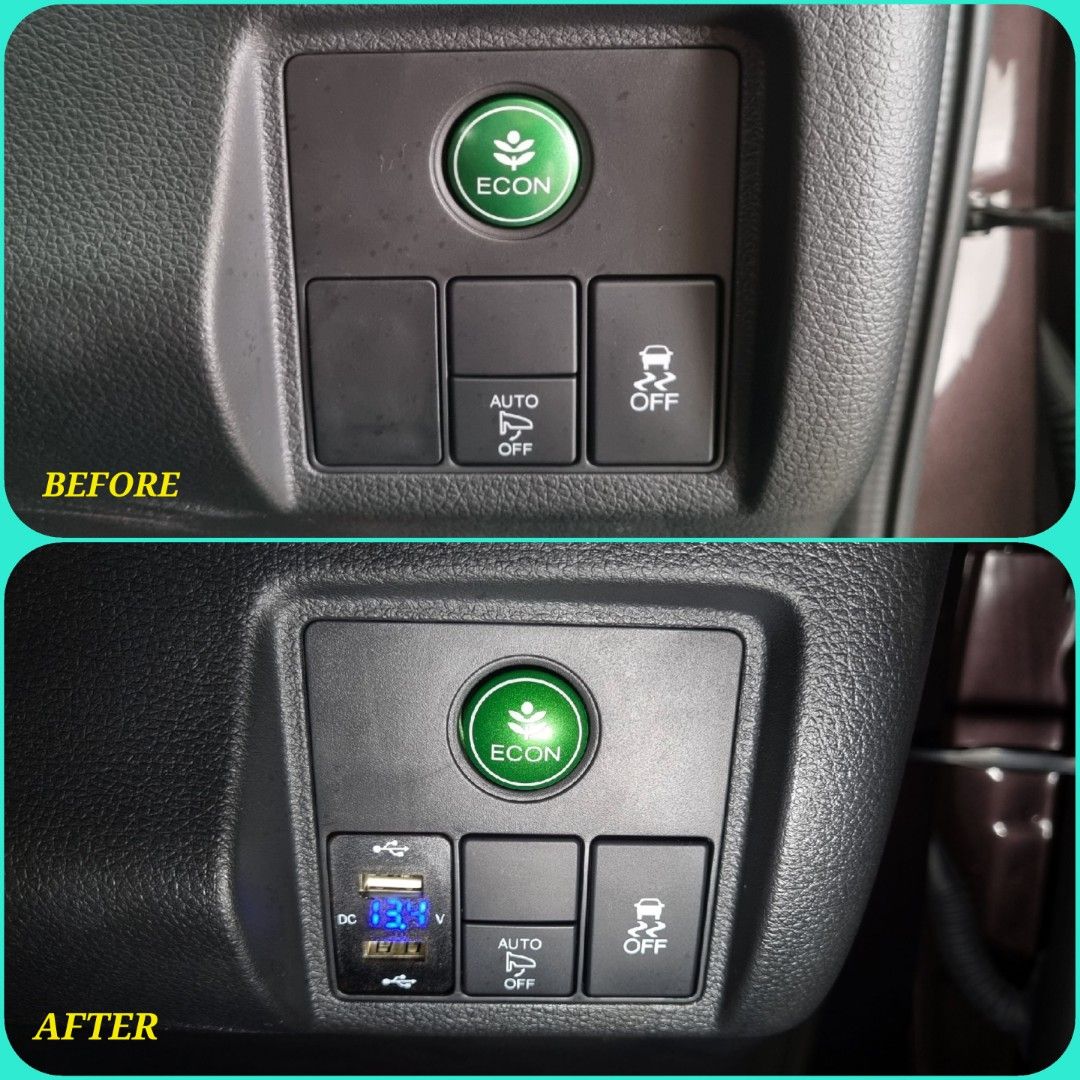 Dual USB Charging Port for Honda Stream and Honda Vezel, Car ...