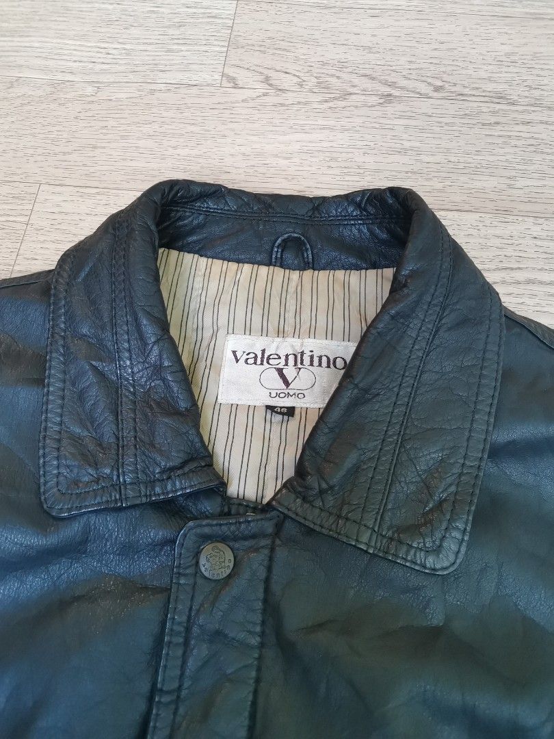 Early 90's Valentino Leather Jacket, Men's Fashion, Coats, Jackets and ...