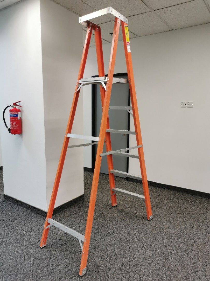 New Fibreglass Platform Ladder, Furniture & Home Living, Home ...