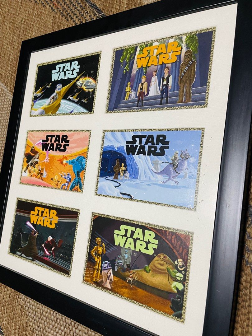 Framed set of Star Wars postcards, from D23, Hobbies & Toys ...