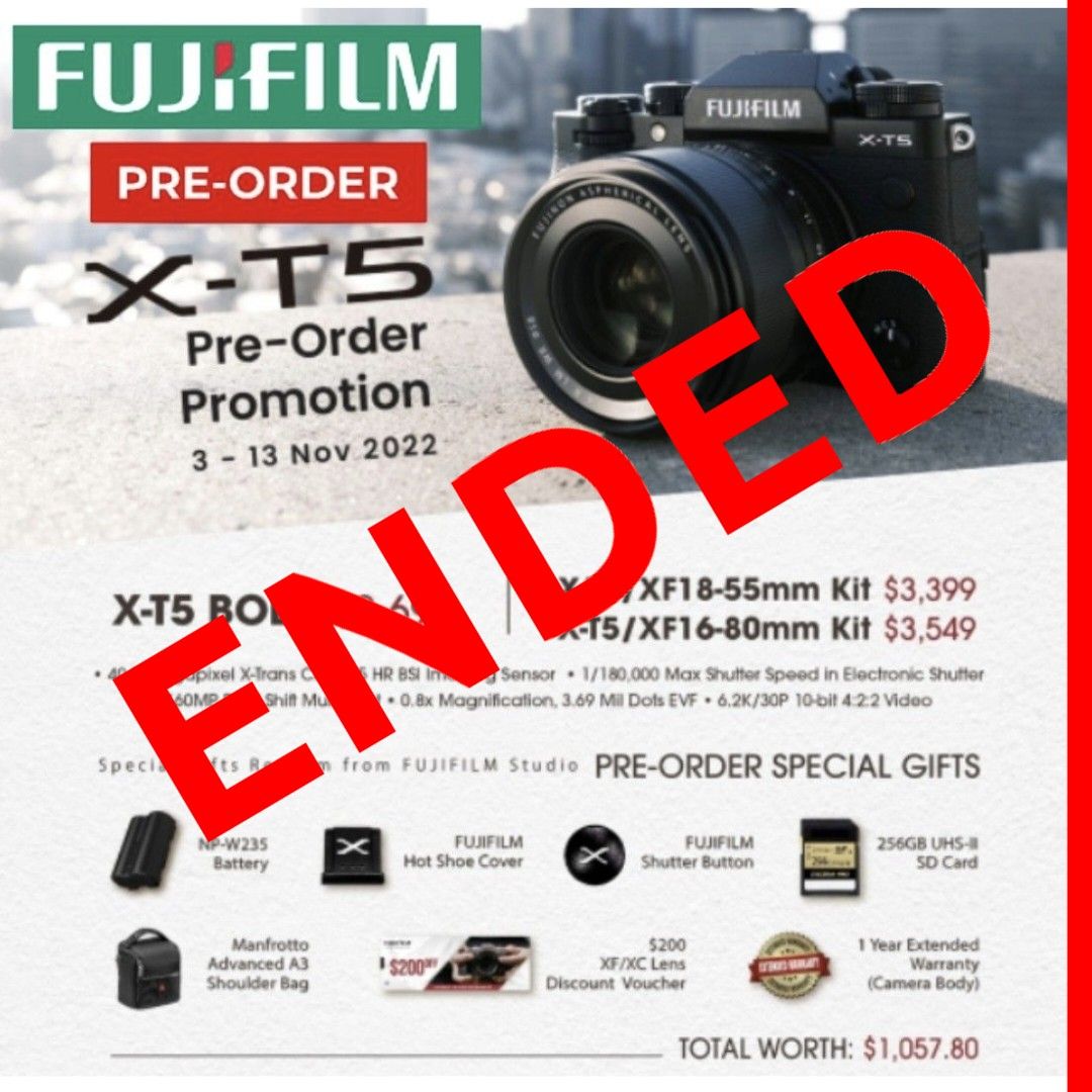 Fuji XT5 Pre-order Now ! Fujifilm X-T5 Pre-order Now 03 - 13 November ...