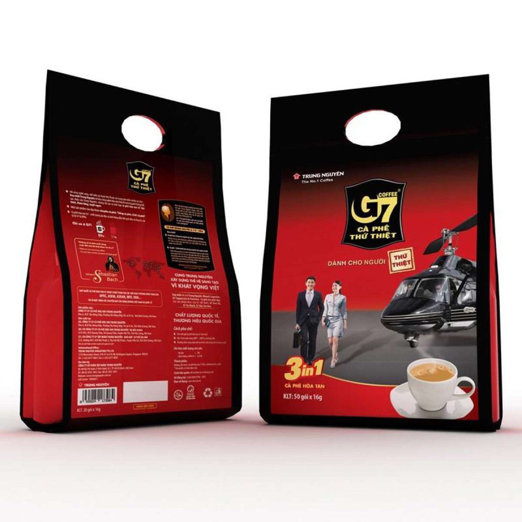 G7 instant coffee 3in1 (50 sachets x 16g) - Vietnam Trung Nguyen Brand ...