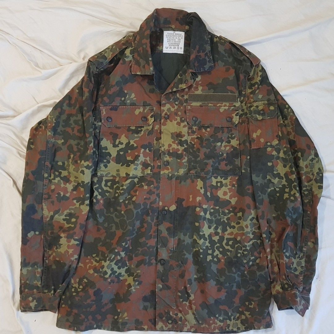 German Army Flecktarn Camouflage Coat, Men's Fashion, Coats, Jackets ...
