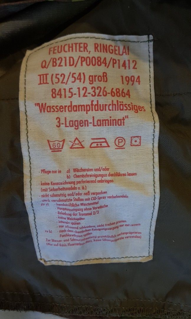 German Army Flecktarn Goretex Kapote, Men's Fashion, Coats, Jackets and ...