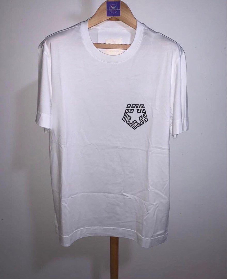 GIVENCHY SIDE STAR LOGO WHITE TEE, Men's Fashion, Tops & Sets, Tshirts ...