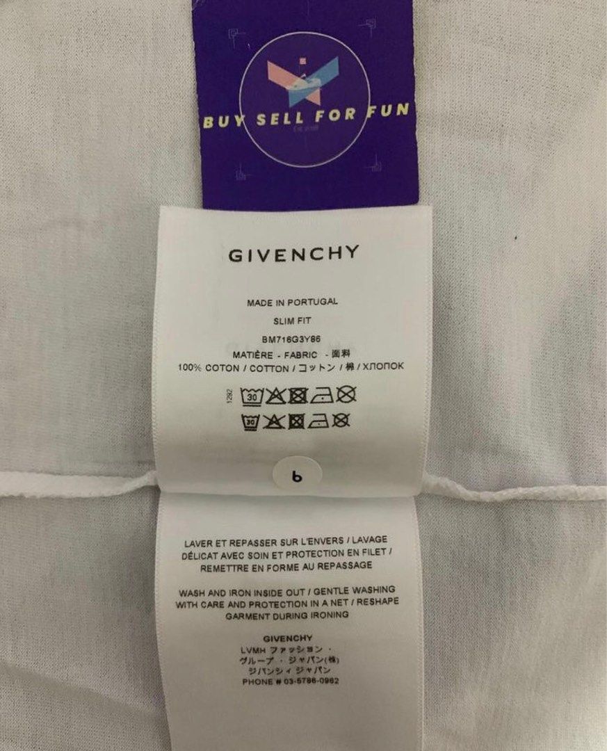 GIVENCHY SIDE STAR LOGO WHITE TEE, Men's Fashion, Tops & Sets, Tshirts ...