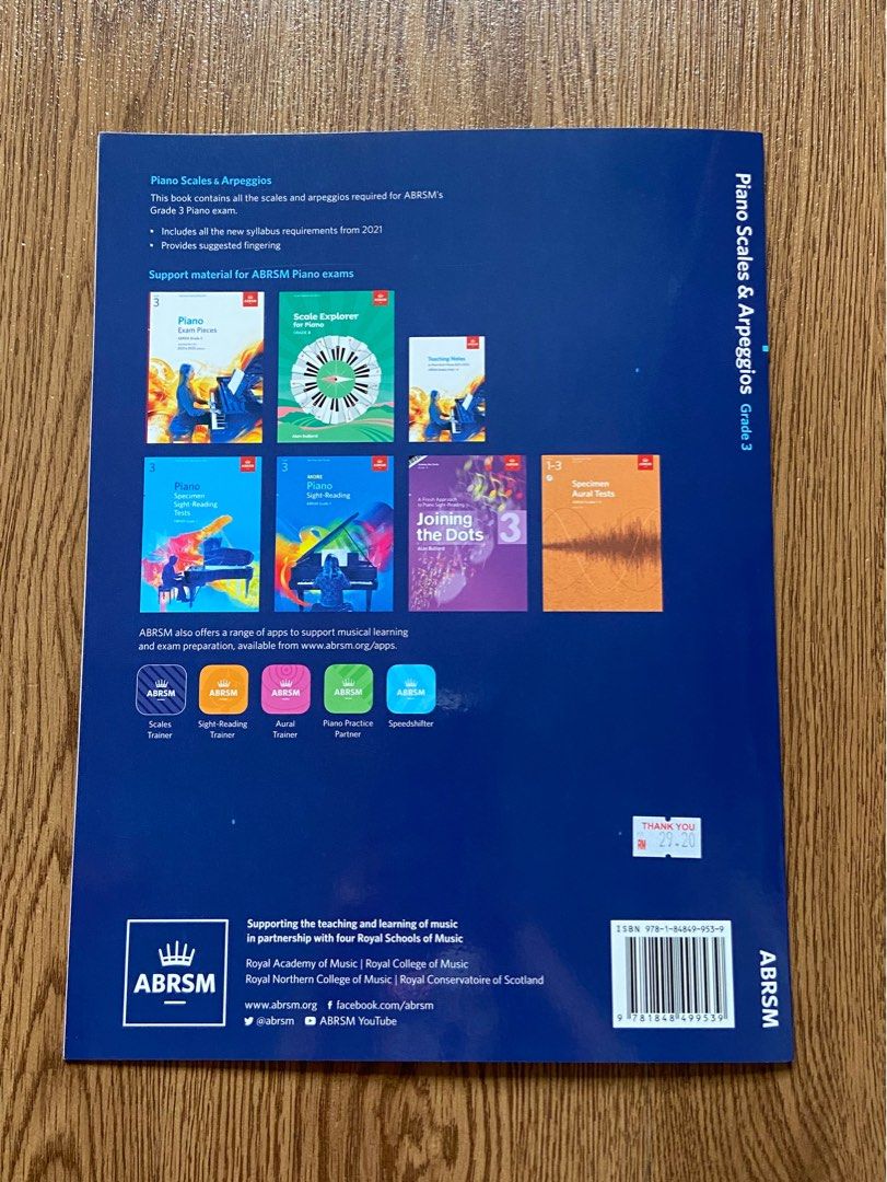 Grade 3 Piano ABRSM Scales & Arpeggios, Hobbies & Toys, Books ...